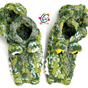 Alligator Slippers Crochet Pattern - Etsy
