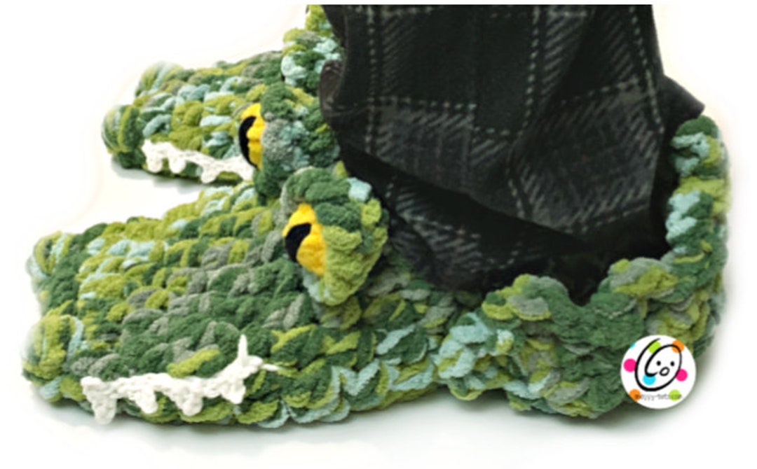 Alligator Slippers Crochet Pattern - Etsy