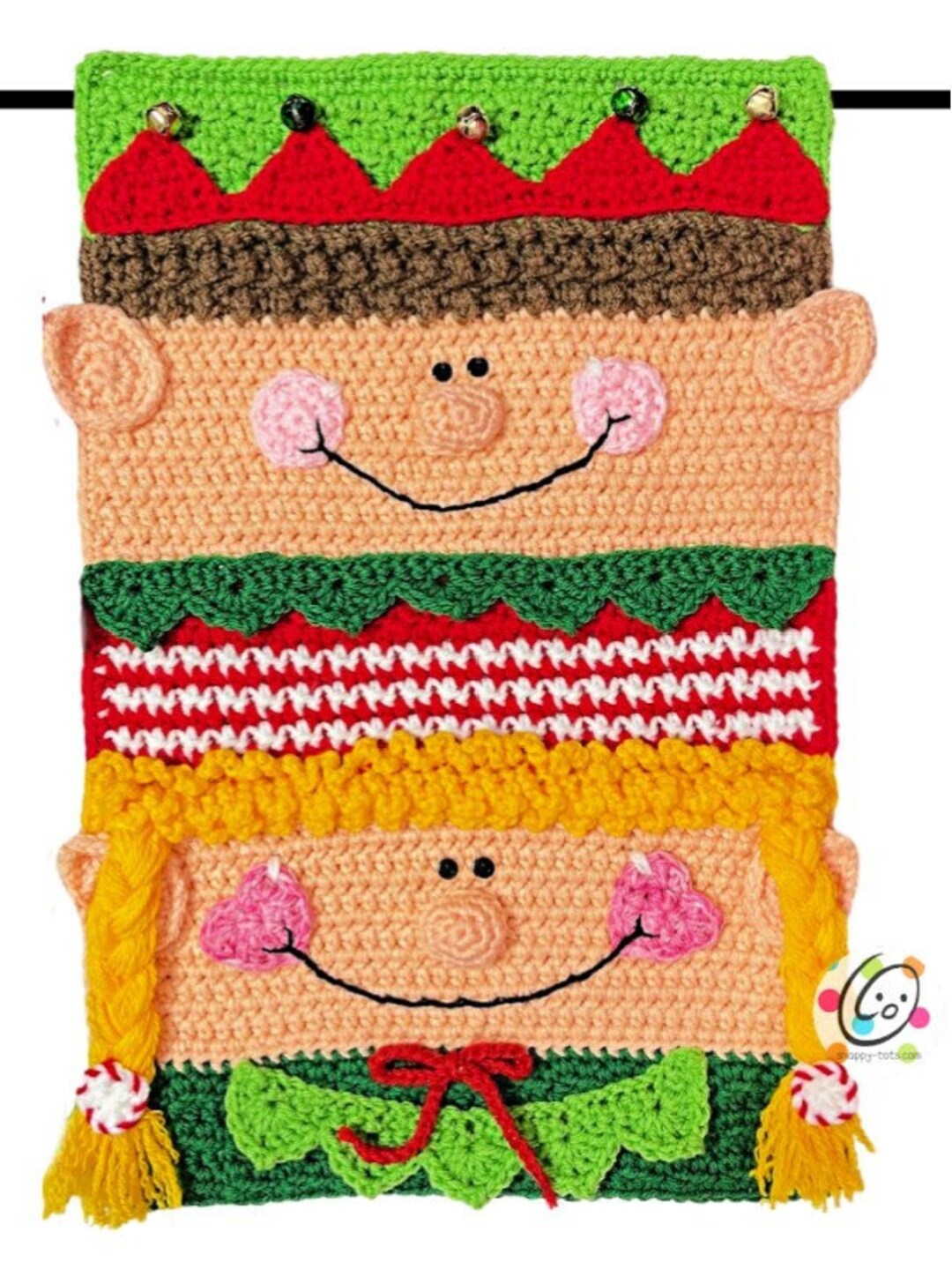 Stacking Elves Flag/wall Hanging Crochet Pattern - Etsy