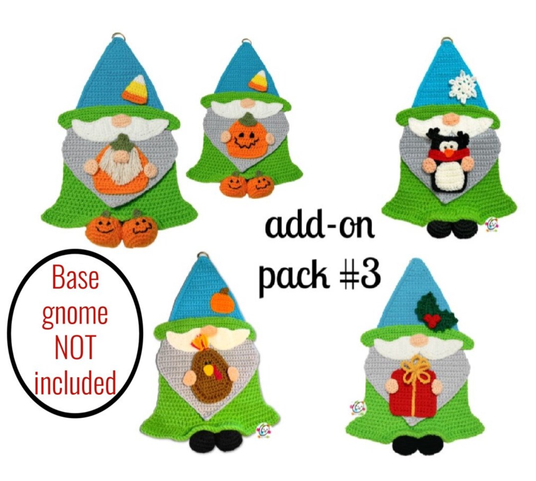 Add-on Pack #3 for Seasonal Gnome Crochet Pattern - Etsy