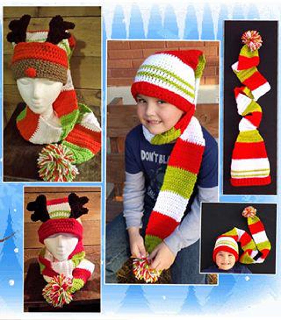 Long Tail Scarf Hat Crochet PATTERN - Etsy