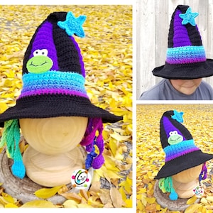 Funky Witch and Wizard Hat Crochet Pattern - Etsy
