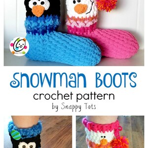 Snowman Boots Crochet Pattern - Etsy