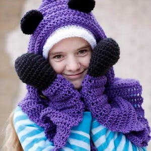 Hooded Bear Scarf Crochet PATTERN - Etsy
