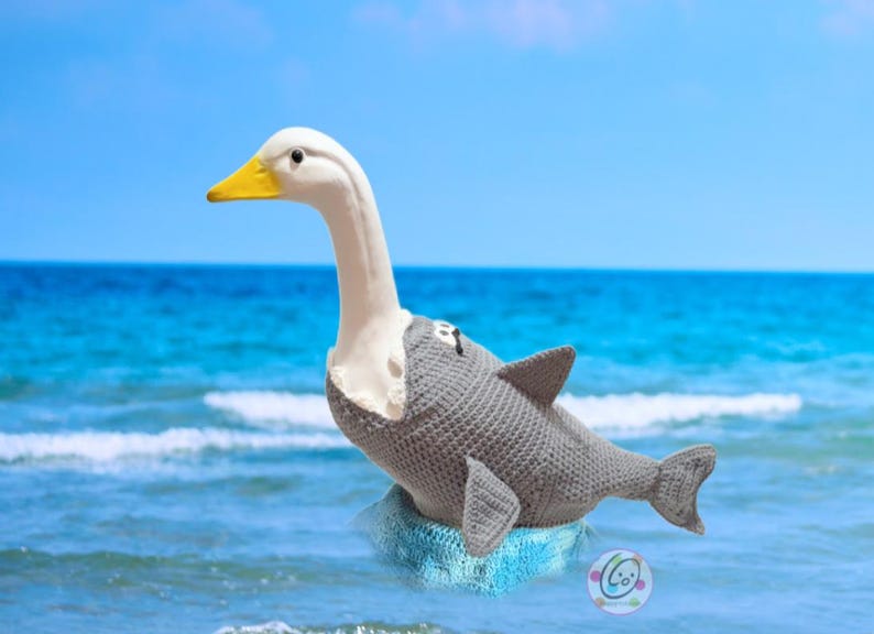 Shark Bait With Waves Big-23” and 28" Goose Costume Crochet Pattern - Etsy