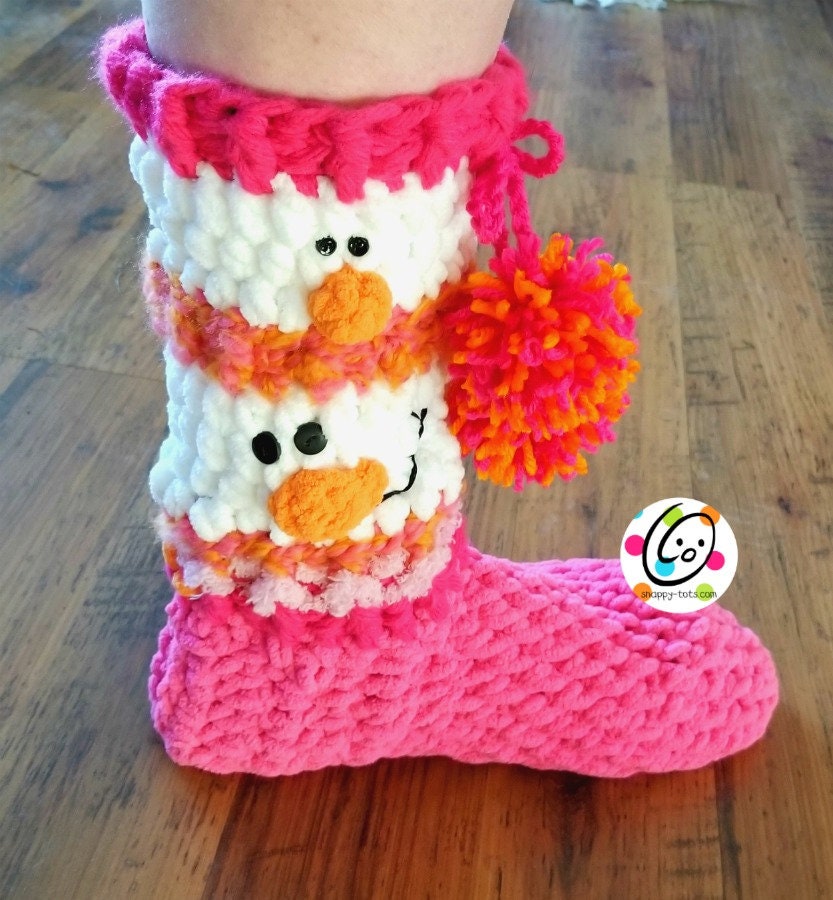 Snowman Boots Crochet Pattern - Etsy