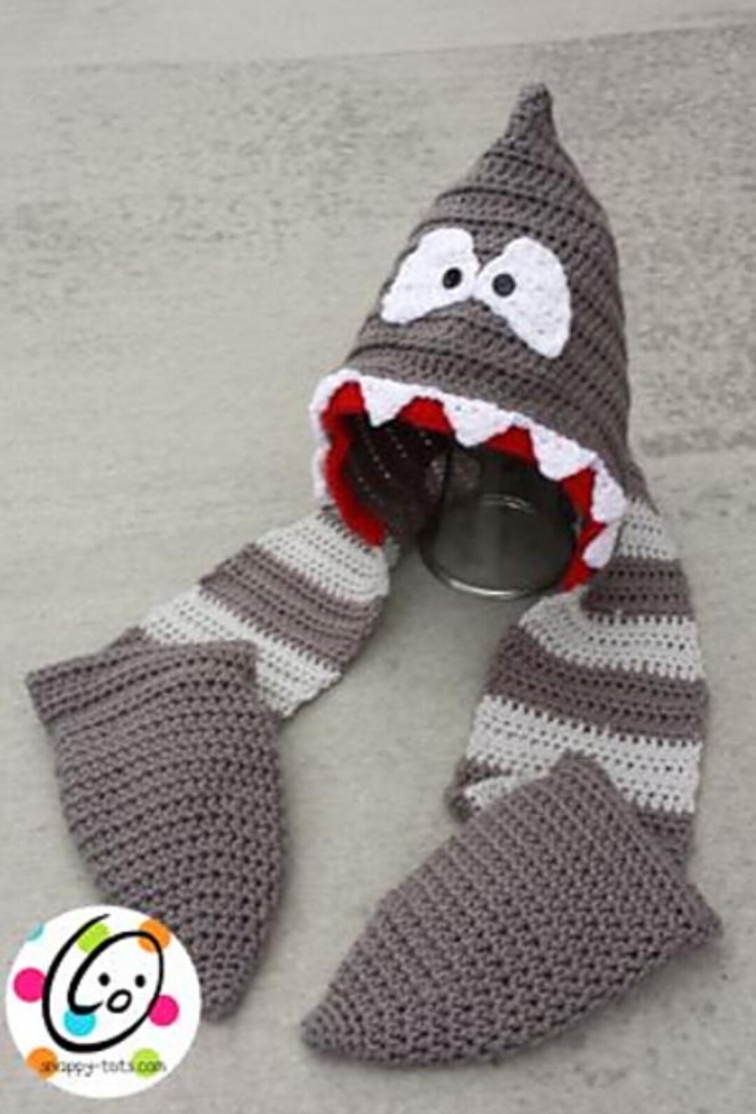 Shark Hooded Scarf Crochet Pattern - Etsy