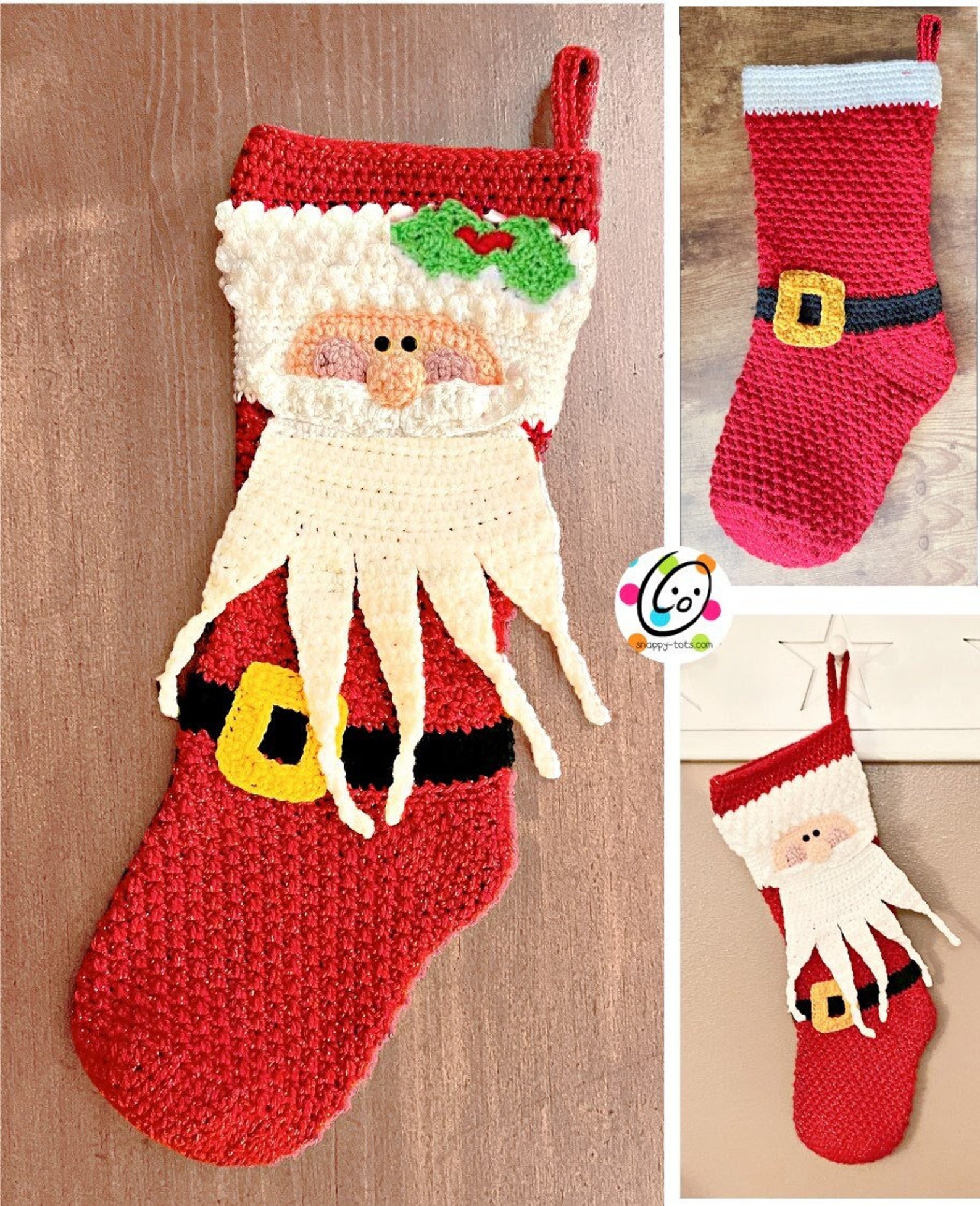 Santa's Stocking Crochet Pattern - Etsy