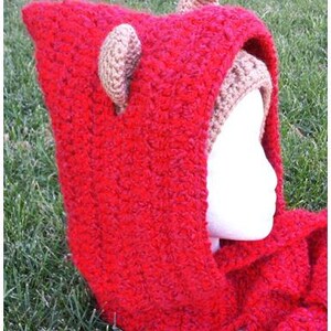 Hooded Bear Scarf Crochet PATTERN - Etsy