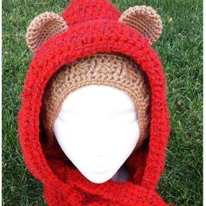 Hooded Bear Scarf Crochet PATTERN - Etsy