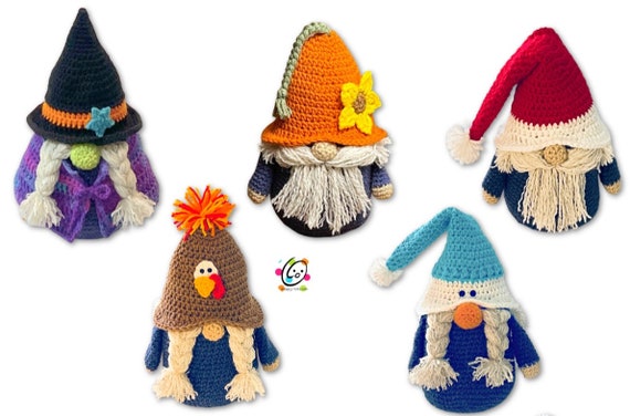 Gnome Wears Many Hats Crochet Pattern - Etsy