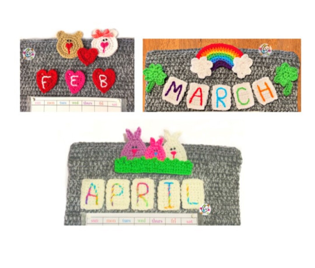 Pack #1: February, March, April Crochet Patterns - Etsy