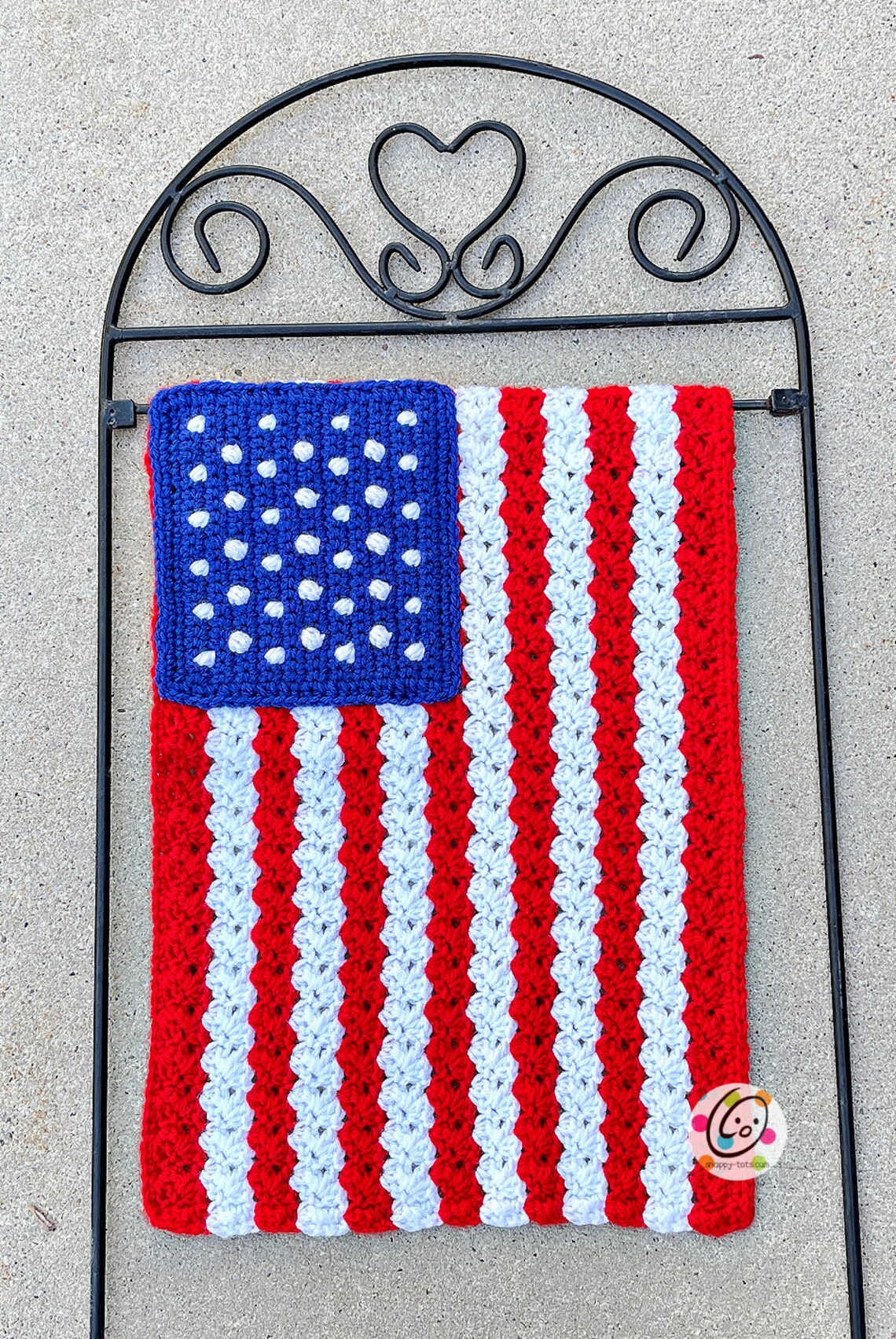 USA Garden Flag Wall Decor Crochet Pattern - Etsy