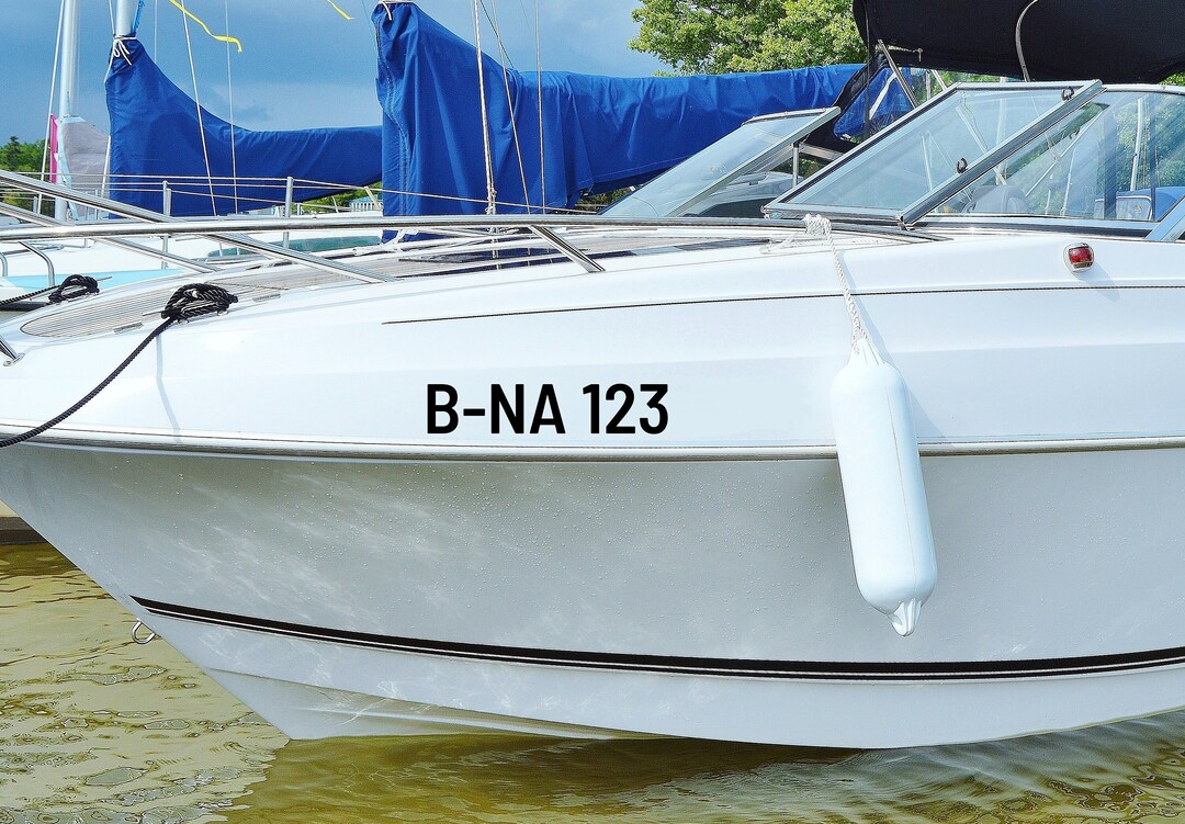 Boat Registration Number, Boat License Plate, Boat Stickers, Boat ...