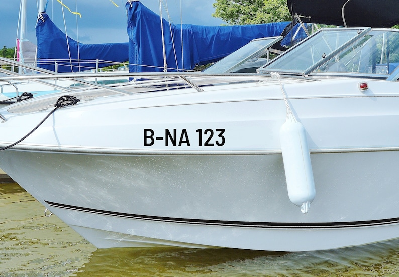 Boat Registration Number, Boat License Plate, Boat Stickers, Boat ...