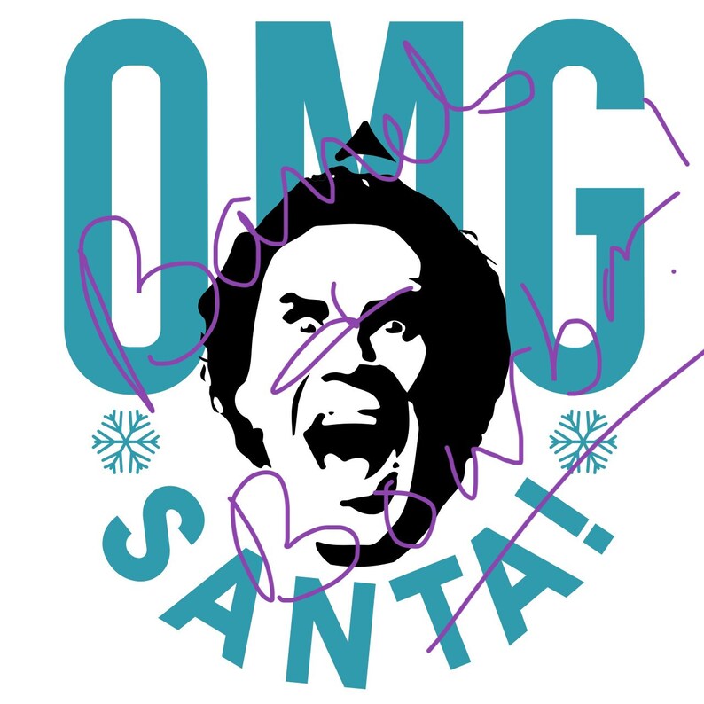 OMG Santa Svg File With Buddy the Elf Head - Etsy