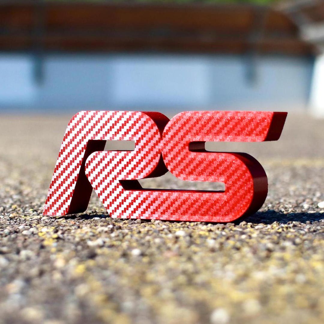 Ford RS Logo Desk Decoration I Sturdy 3D Emblem in Carbon Look, in ...