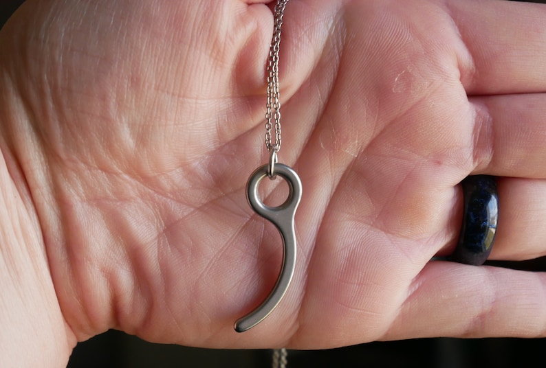Skydiving Closing Pin Pendant Necklace, Stainless Steel Jewelry (17.5 ...