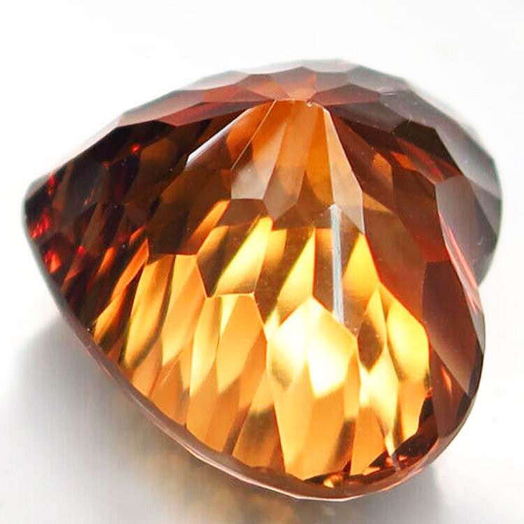 23.36Cts Natural Imperial Champagne Topaz 17.50mm Millennium | Etsy