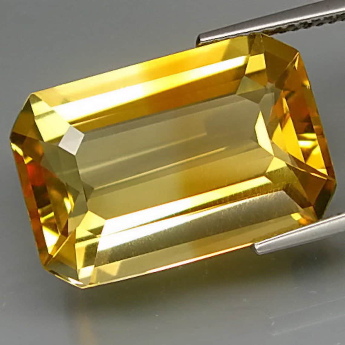15.03cts Natural Citrine Yellow Color Ultra Rare Facet - Etsy UK