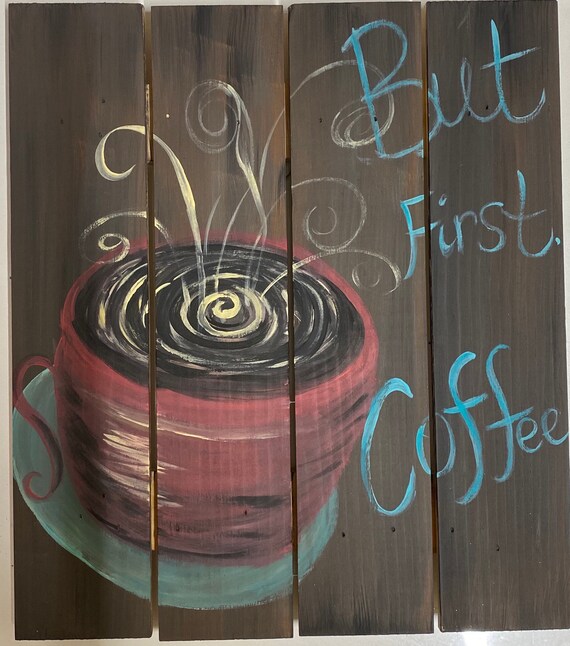 Hand Painted Coffee Sign | Etsy