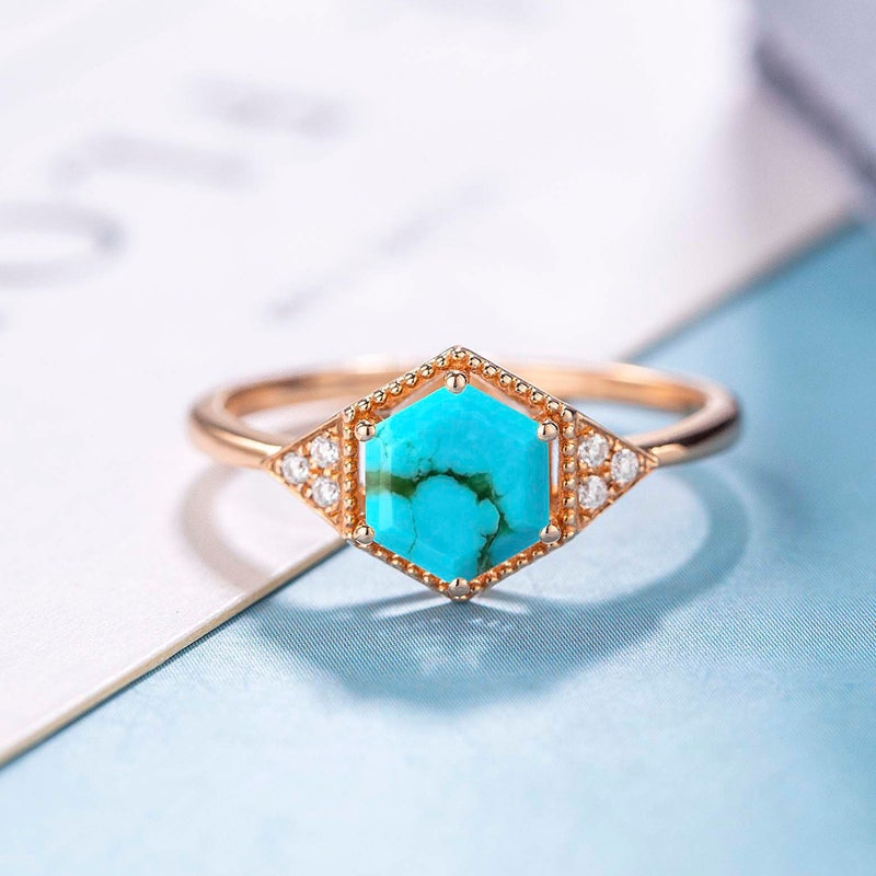 Turquoise Engagement Ring - Etsy