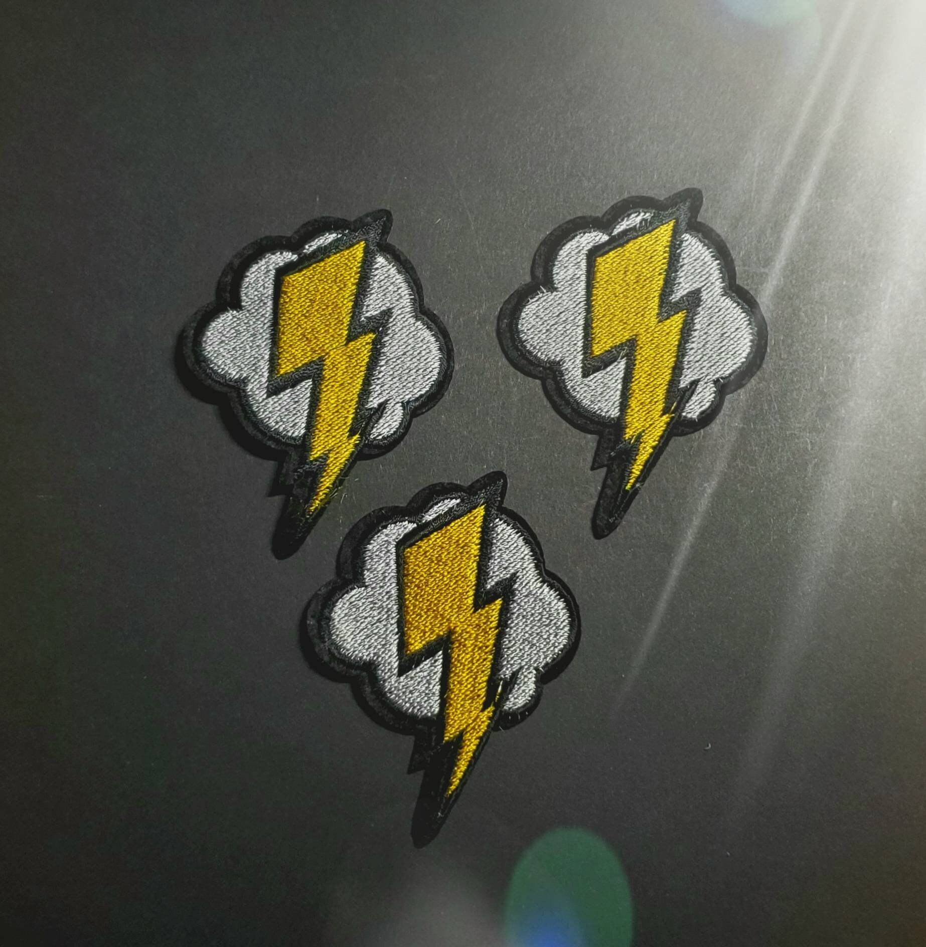 Sewing & Needlecraft Embellishments Sewing 4pcs Black Lightning Bolts ...