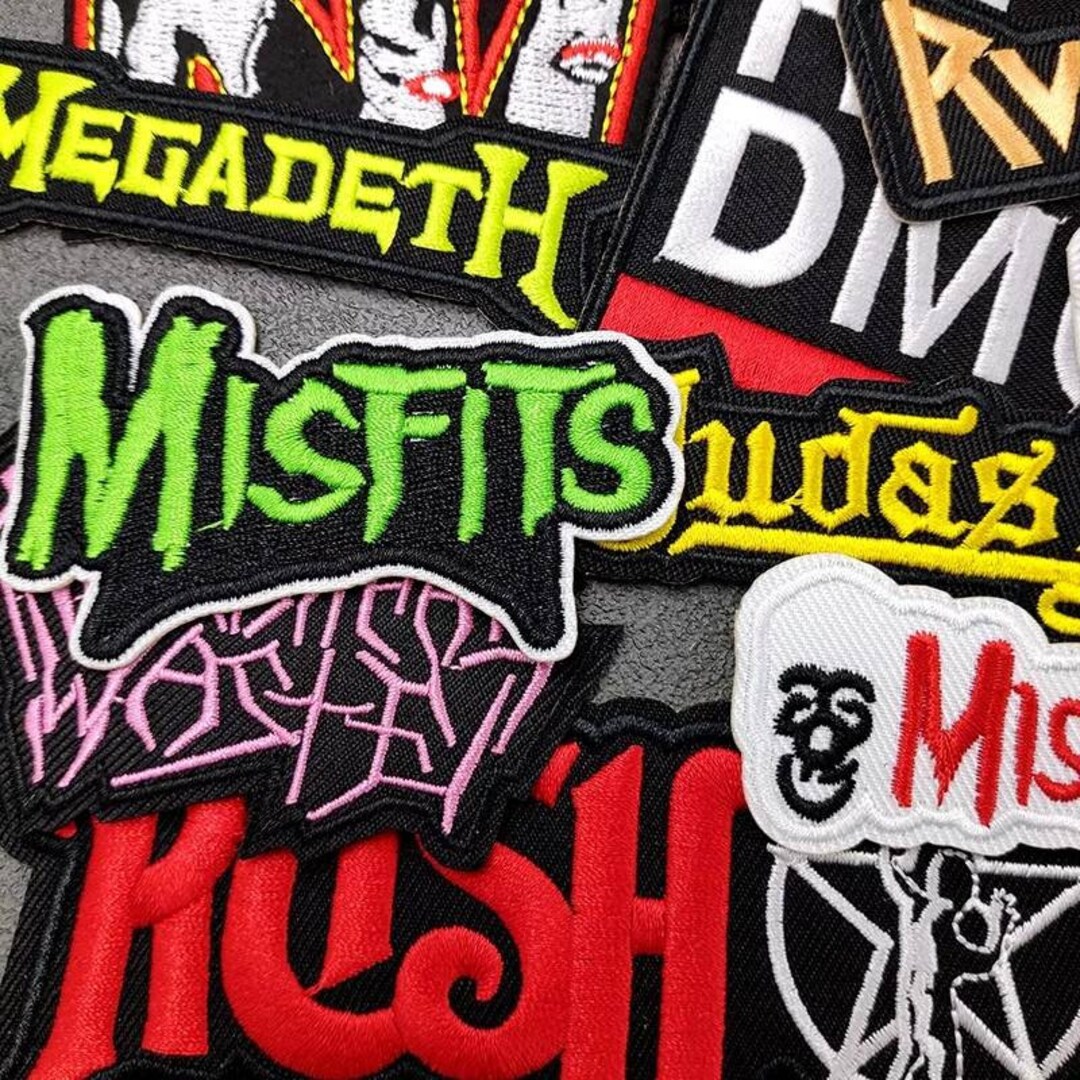 Random Rock Metal Rap Bands Embroidered Iron on Patches Bundle - Etsy