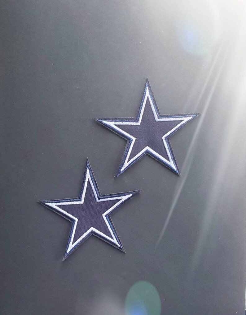 Set of 2 Navy Blue Stars Embroidered Iron on Patches - Etsy