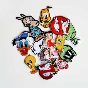 Popular Movies and Cartoons Embroidered Iron on Patches 10pcs - Etsy