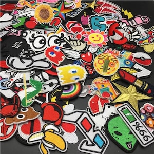 20pc Cool Cute Fun Embroidered Iron on Patches Bundle Lot - Etsy