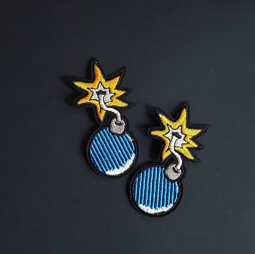 Blue Bombs Embroidered Iron on Patches 2pcs - Etsy
