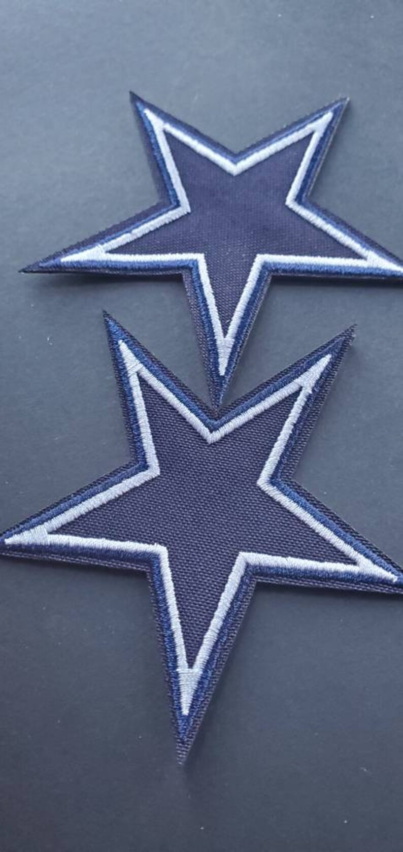 Set of 2 Navy Blue Stars Embroidered Iron on Patches - Etsy