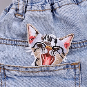 Pocket Cat Embroidered Patch - Etsy