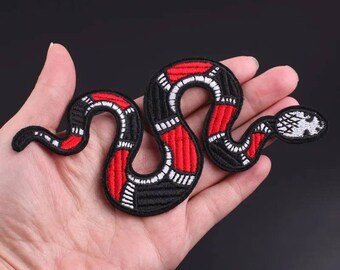 Delicate Snake Embroidered Applique Patchembroidery Snake - Etsy