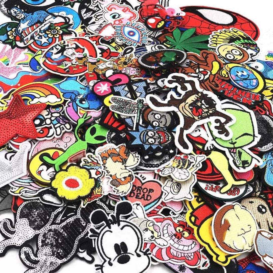 25pc Kids Cartoons Embroidered Iron on Patches Bundle Lot - Etsy