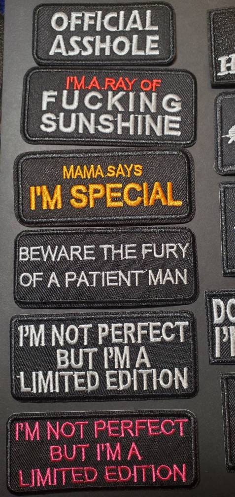 Funny Humor Quote Black Embroidered Iron on Patch Badge - Etsy