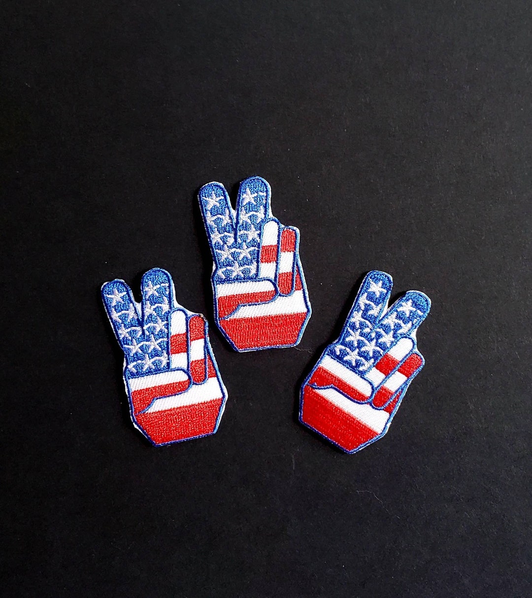 3pcs USA Flag Peace Sign Embroidered Iron on Patches - Etsy