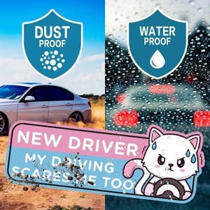 Cute Bunny New Driver Car Reflective Magnetic Decal - Etsy