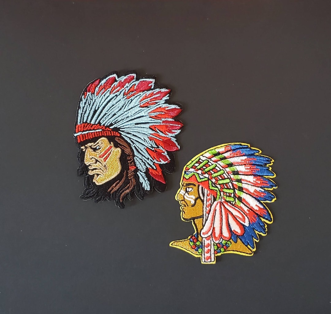 Native American Chiefs Embroidered Iron on Patches - 2pcs - Etsy