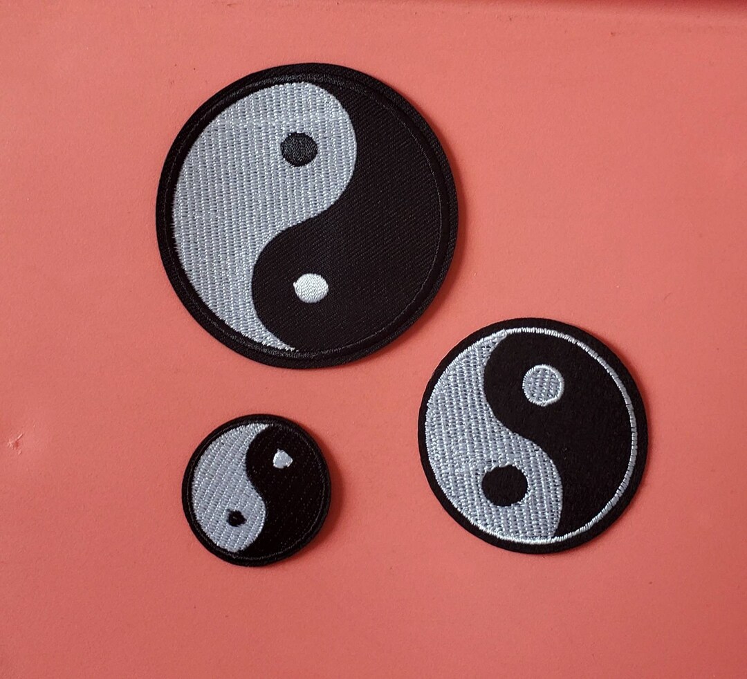 Ying Yang Symbol Embroidered Iron on Patches 3pc - Etsy