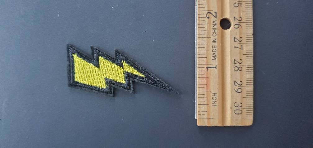 Sewing & Needlecraft Embellishments Sewing 4pcs Black Lightning Bolts ...