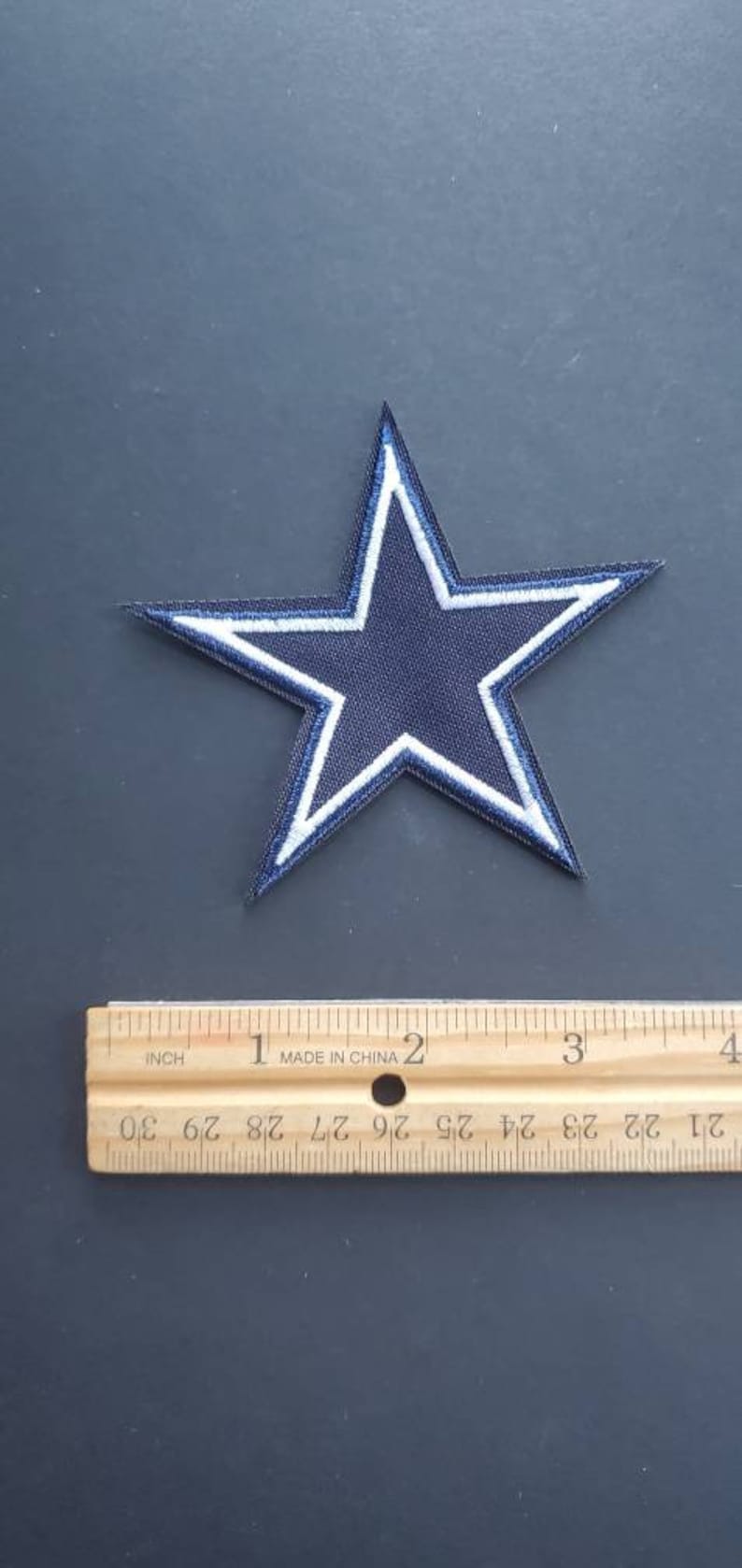 Set of 2 Navy Blue Stars Embroidered Iron on Patches - Etsy