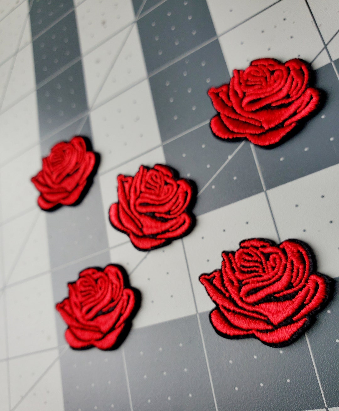 5pcs Tiny Red Roses Embroidered Iron on Patches - Etsy