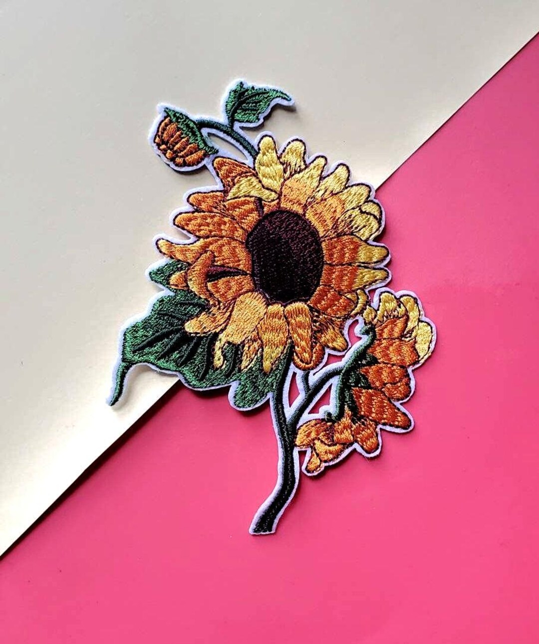Sunflower Embroidered Iron on Patch - Etsy