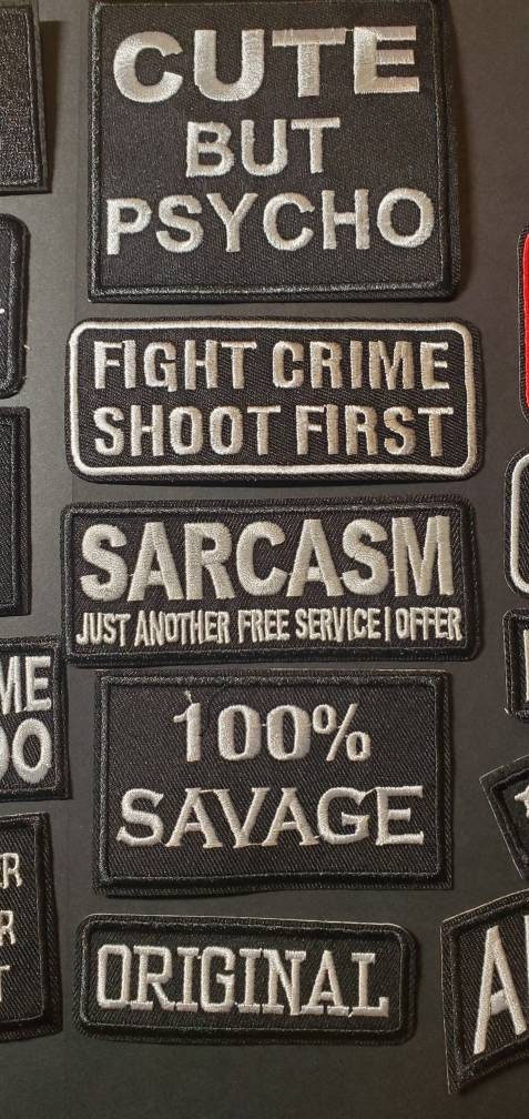 Funny Humor Quote Black Embroidered Iron on Patch Badge - Etsy