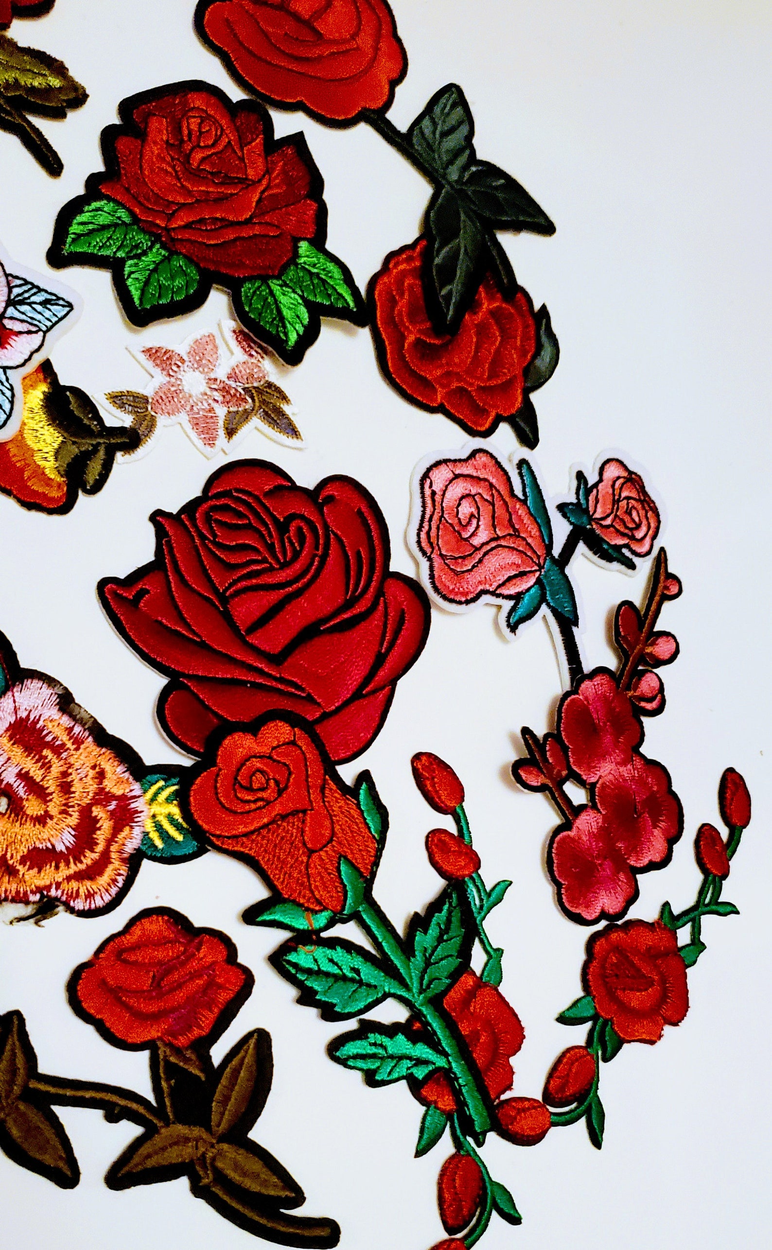 20pcs Roses Flowers Lot Embroidered Iron on Patches Bundle - Etsy