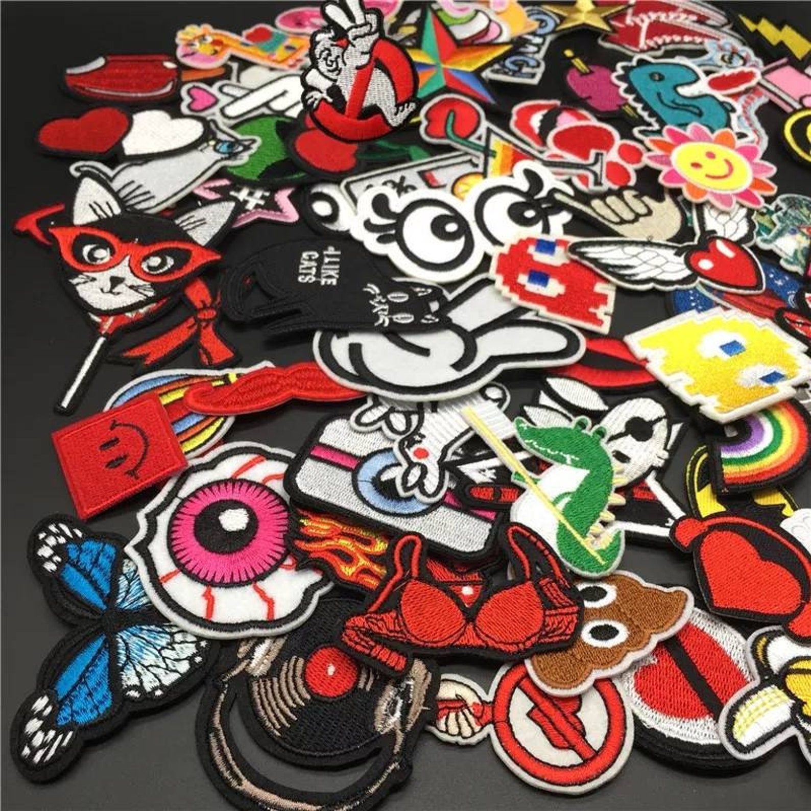 Mystery Bundle 20pc Embroidered Iron on Patches - Etsy