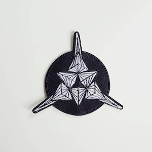 Geometric Triangle 3D Embroidered Iron on Patch - Etsy