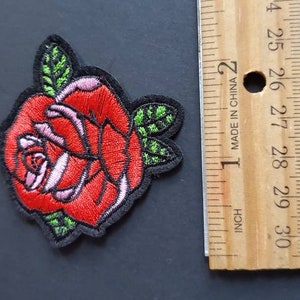 5pcs Two Tone Red Roses Embroidered Iron on Patches - Etsy